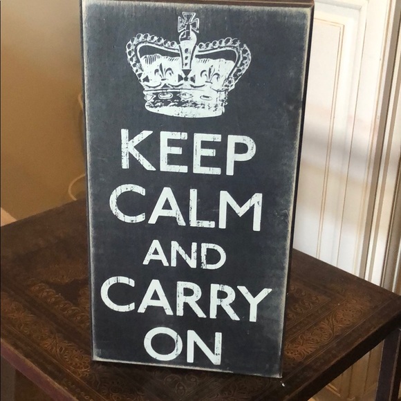 Wall Decor | Keep Calm And Carry On Sign | Poshmark